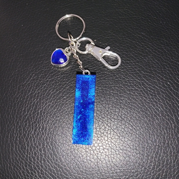 Handmade | Accessories | Royal Blue Letter I Keychain | Poshmark